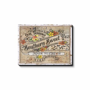 Southern Sweet Tea Sign, Farmhouse Decor, Vintage Fall Decor, Large ...