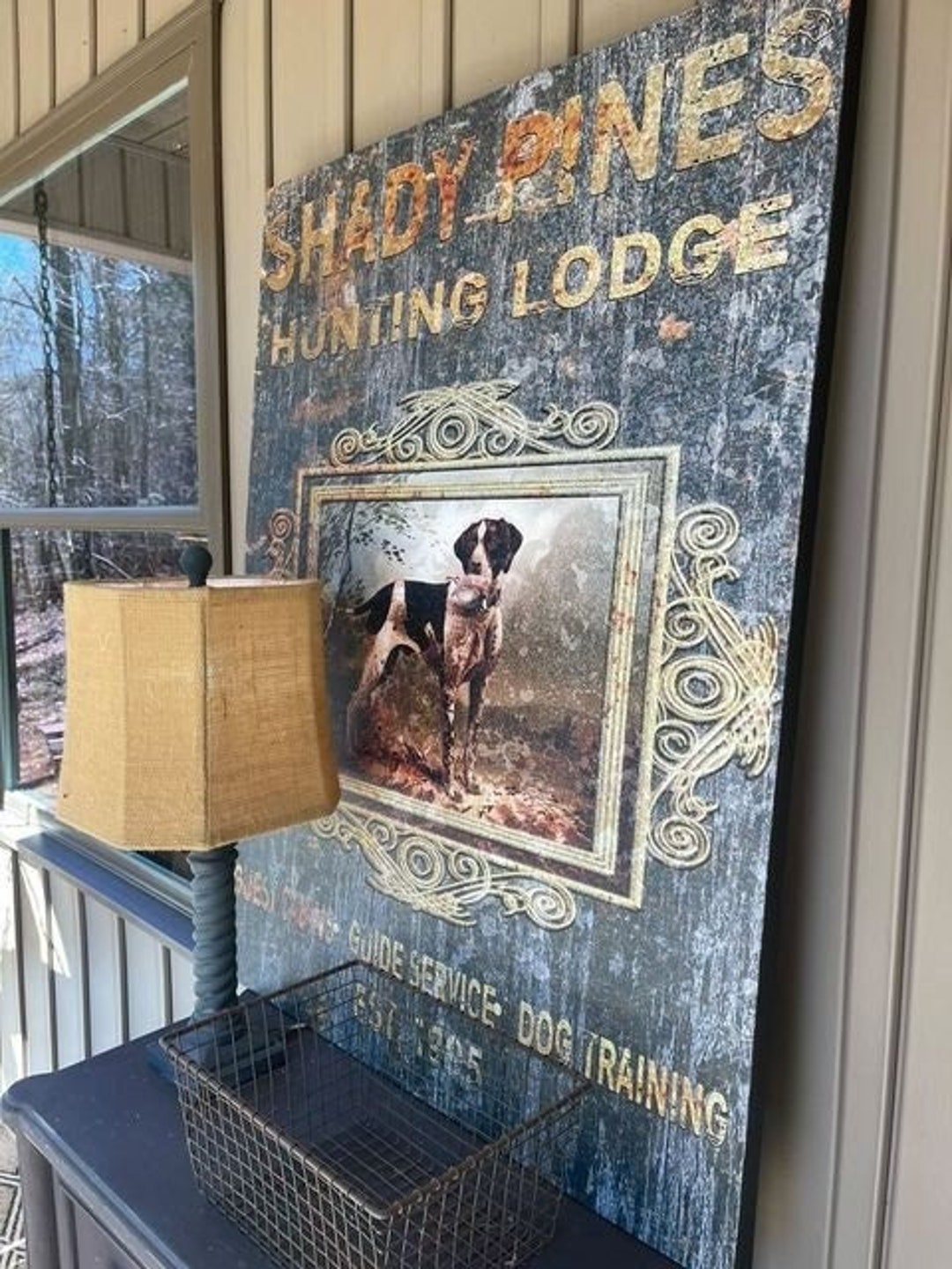 Personalized Hunting Lodge Sign, Rustic Sign, Vintage Hunting Decor ...