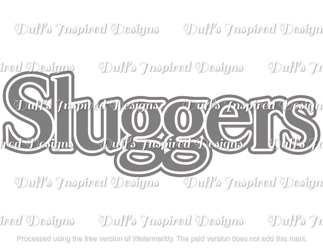 Sluggers Gray PNG, Sublimation, Digital, Instant Download - Etsy
