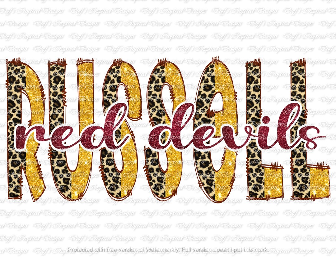 Russell Red Devils, PNG, Sublimation, Digital, Instant - Etsy