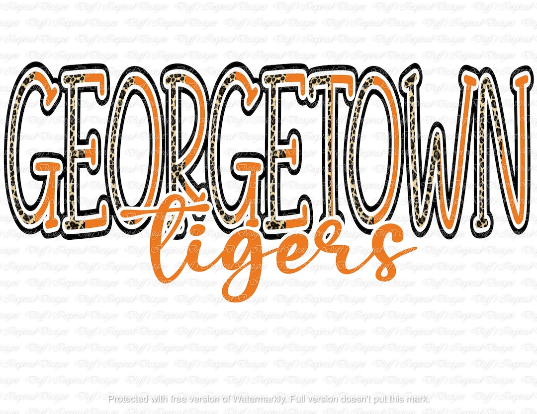 Georgetown College Tigers PNG, Sublimation, Digital, Instant, UK, Blue ...