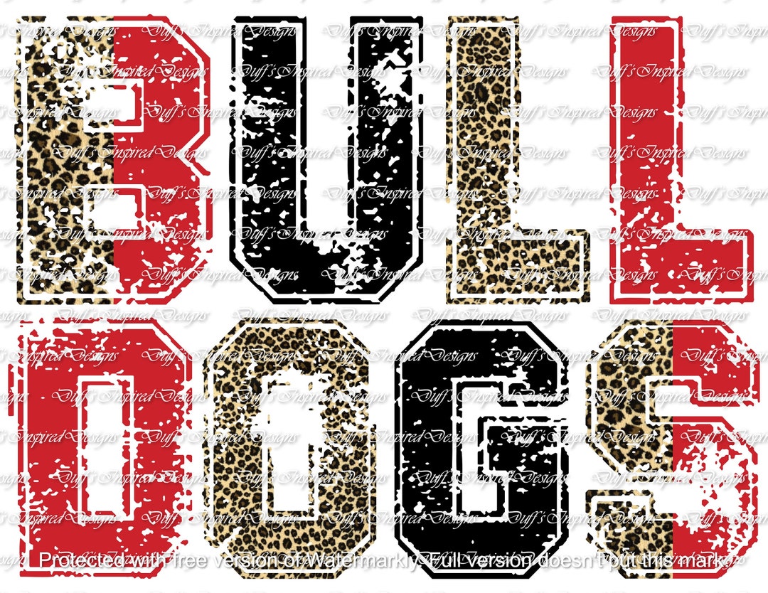 BULLDOGS Cheetah Print, Leopard, PNG, Sublimation, Digital, Instant, UK ...