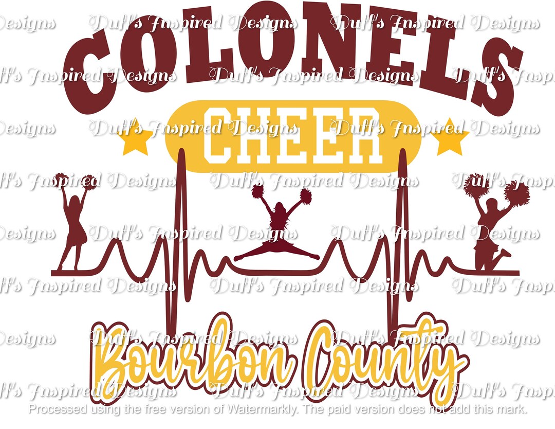 Bourbon County Colonels Cheer, PNG, Sublimation, Digital, Instant - Etsy