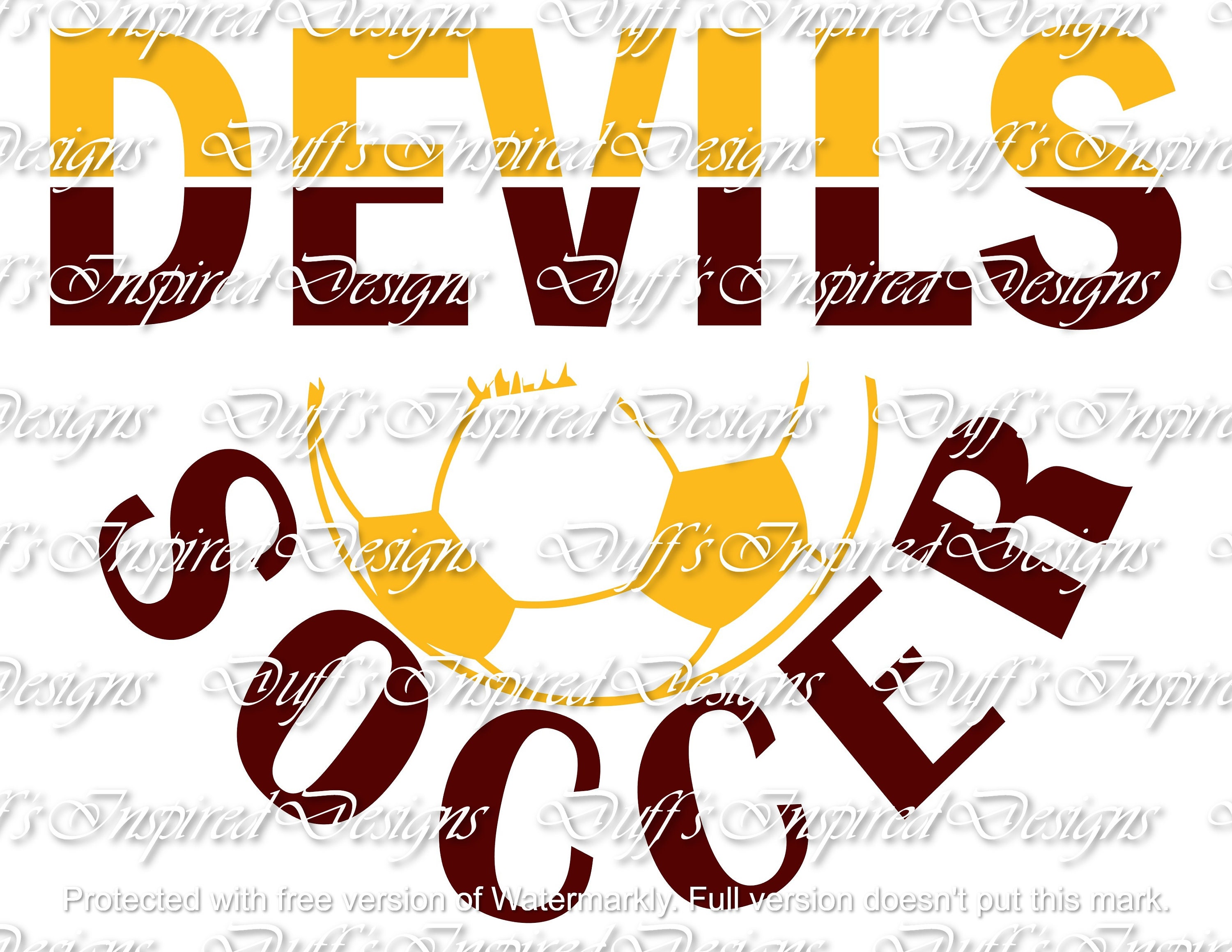 Russell Red Devils Soccer PNG Sublimation Digital Instant - Etsy