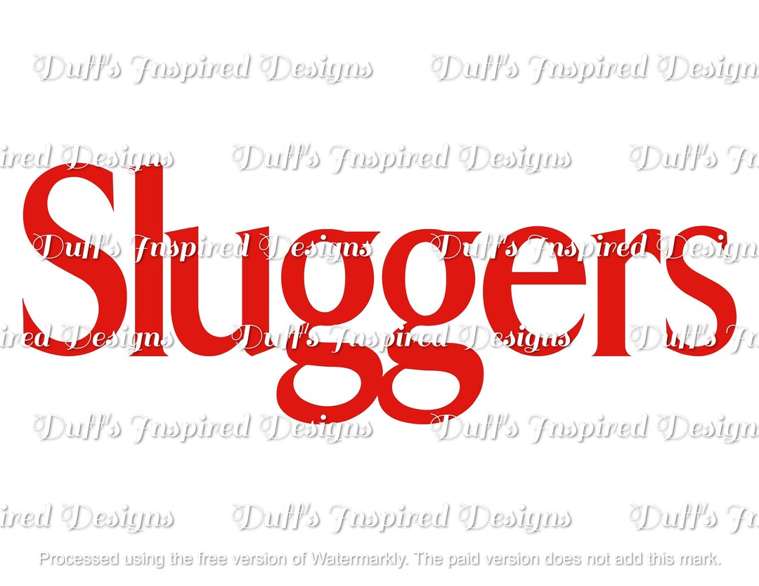 Sluggers Red PNG, Sublimation, Digital, Instant Download - Etsy