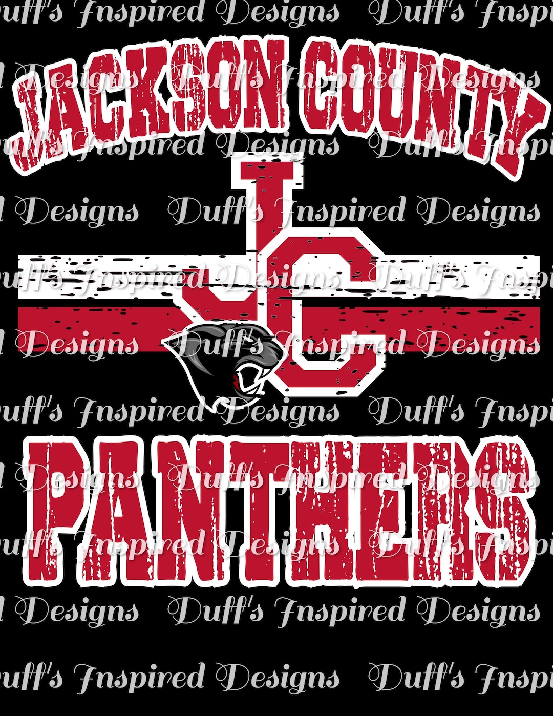 Jackson County Panthers KY, PNG, Sublimation, Digital. Black Background ...