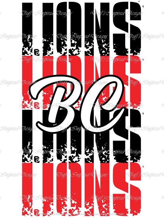 Boyd County Lions PNG Sublimation Digital Instant Red | Etsy