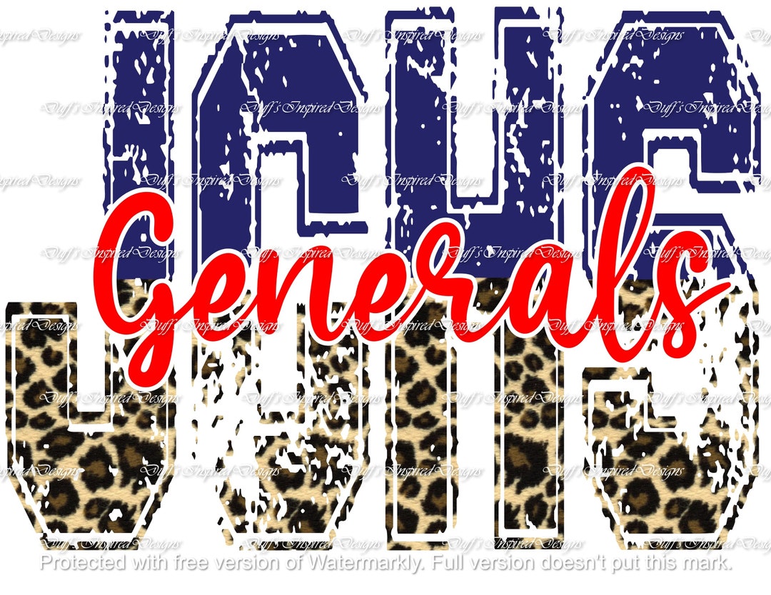 JCHS Generals PNG, Sublimation, Digital, Instant, UK, Blue - Etsy