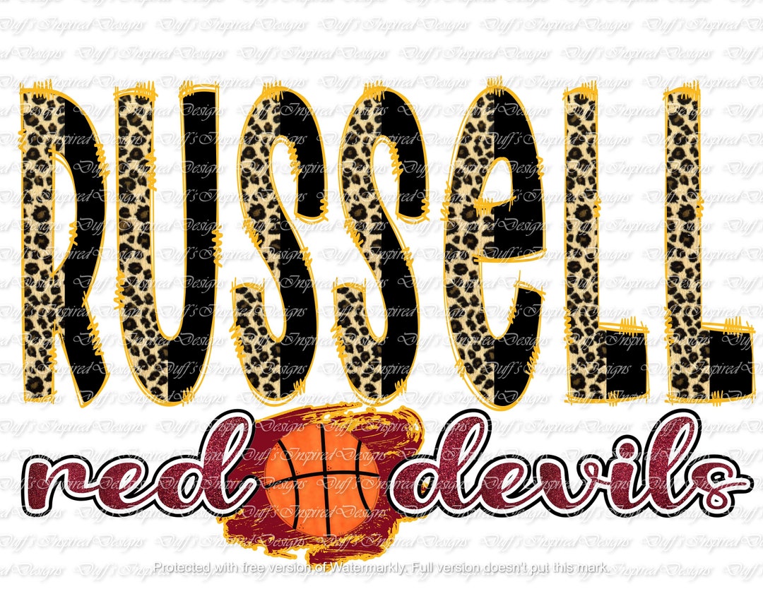 Russell Red Devils Basketball, PNG, Sublimation, Digital, Instant - Etsy