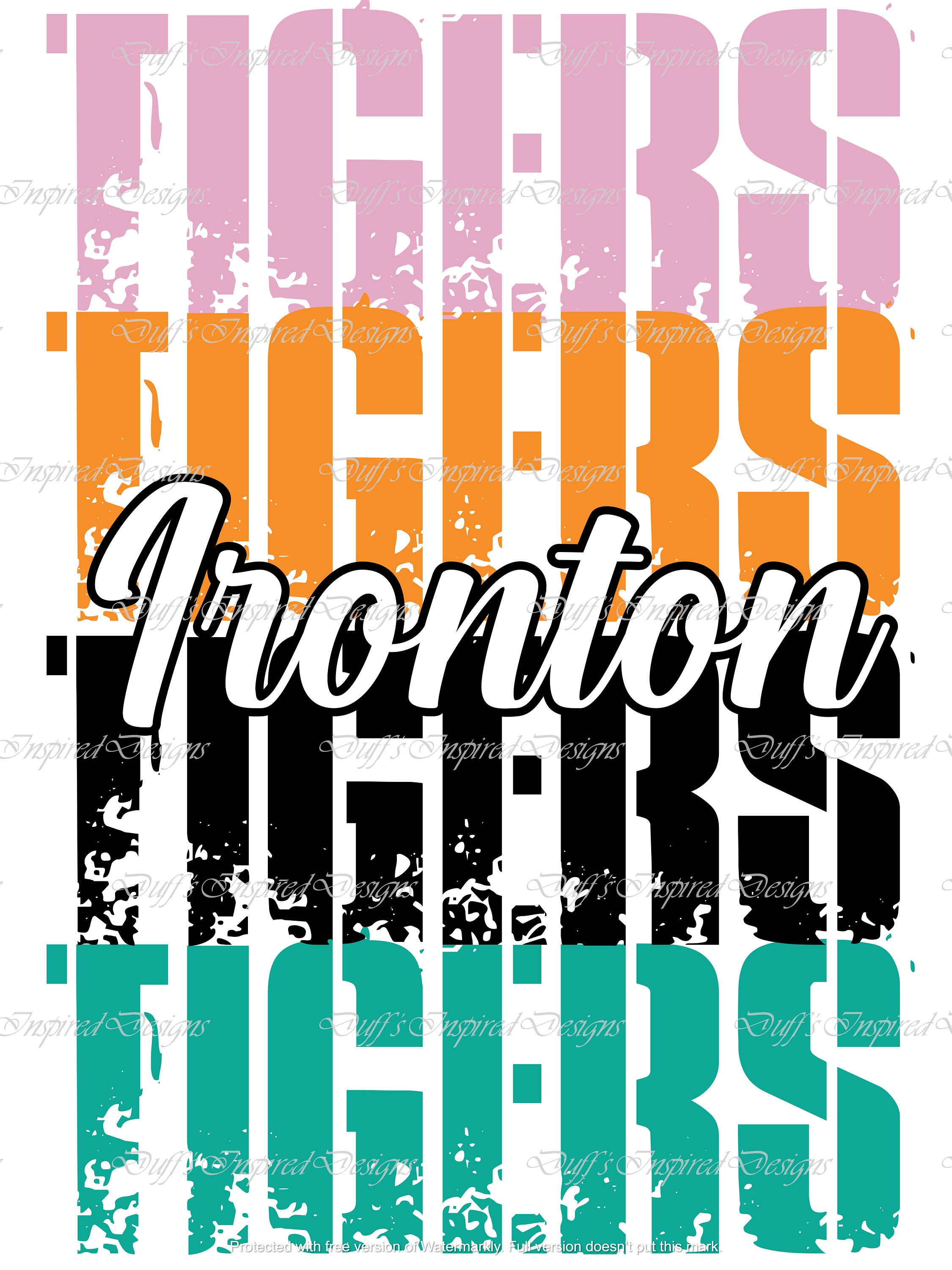 Ironton Tigers Camo basketball sublimation PNG digital download Art ...