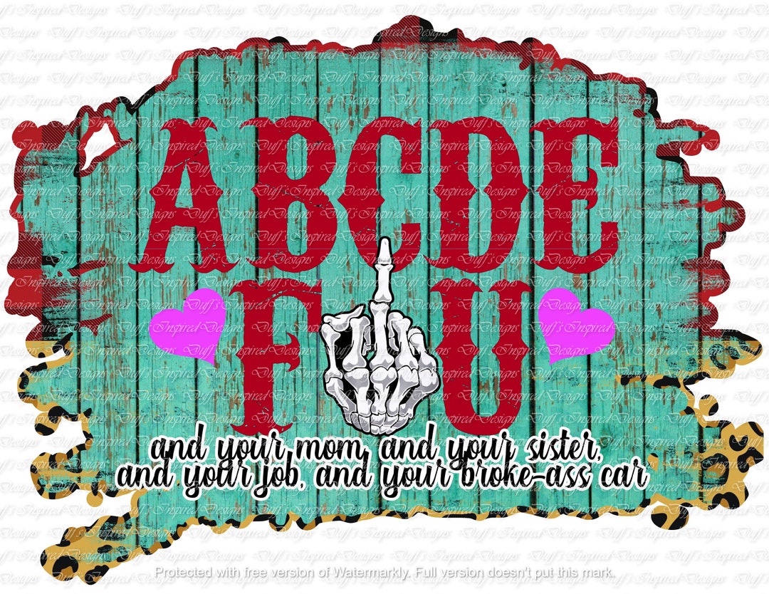 ABCDEFU, Sublimation, Digital, Instant Download - Etsy