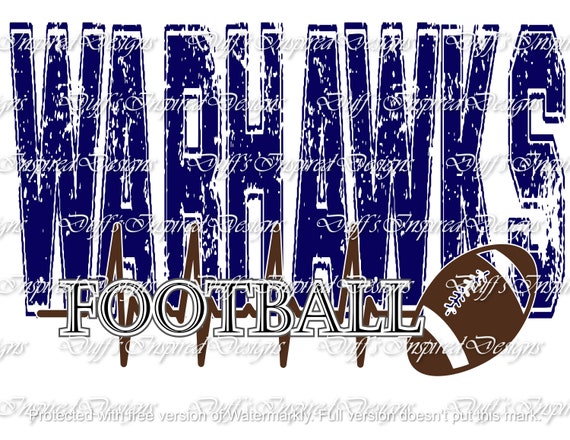 Warhawks Football PNG Sublimation Digital Instant - Etsy