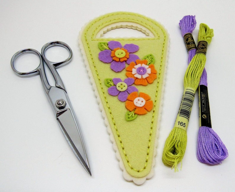 Floral Felt Scissors Case Felt Scissors Holder | Etsy