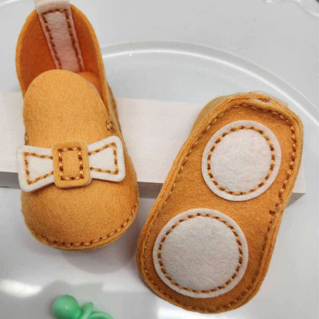 Wool Felt Baby Booties - Etsy