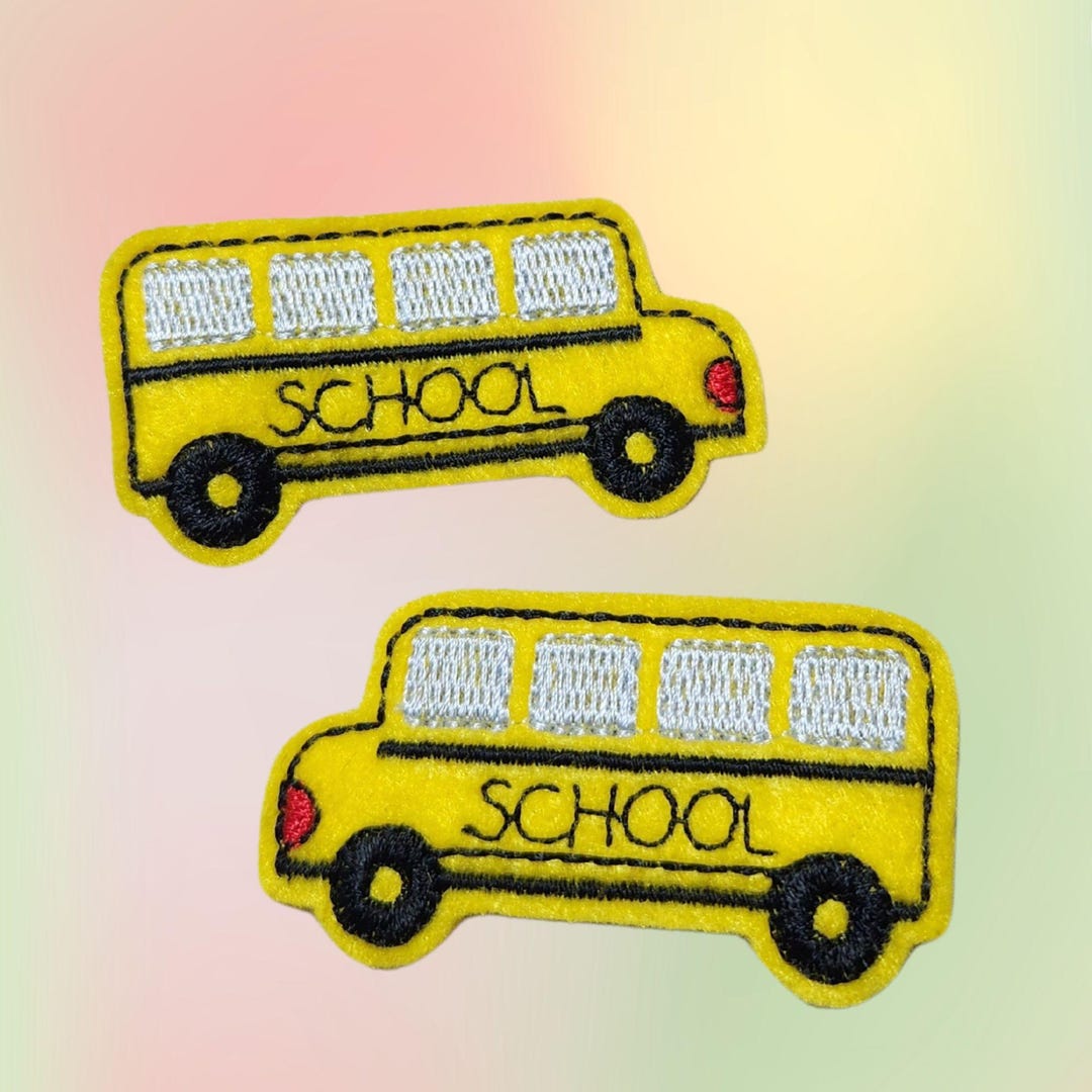 Wool Felt School Bus Hair Clips - Etsy