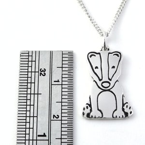 Badger Jewellery Set - Large Pendant and Drop Earrings, Handmade From ...