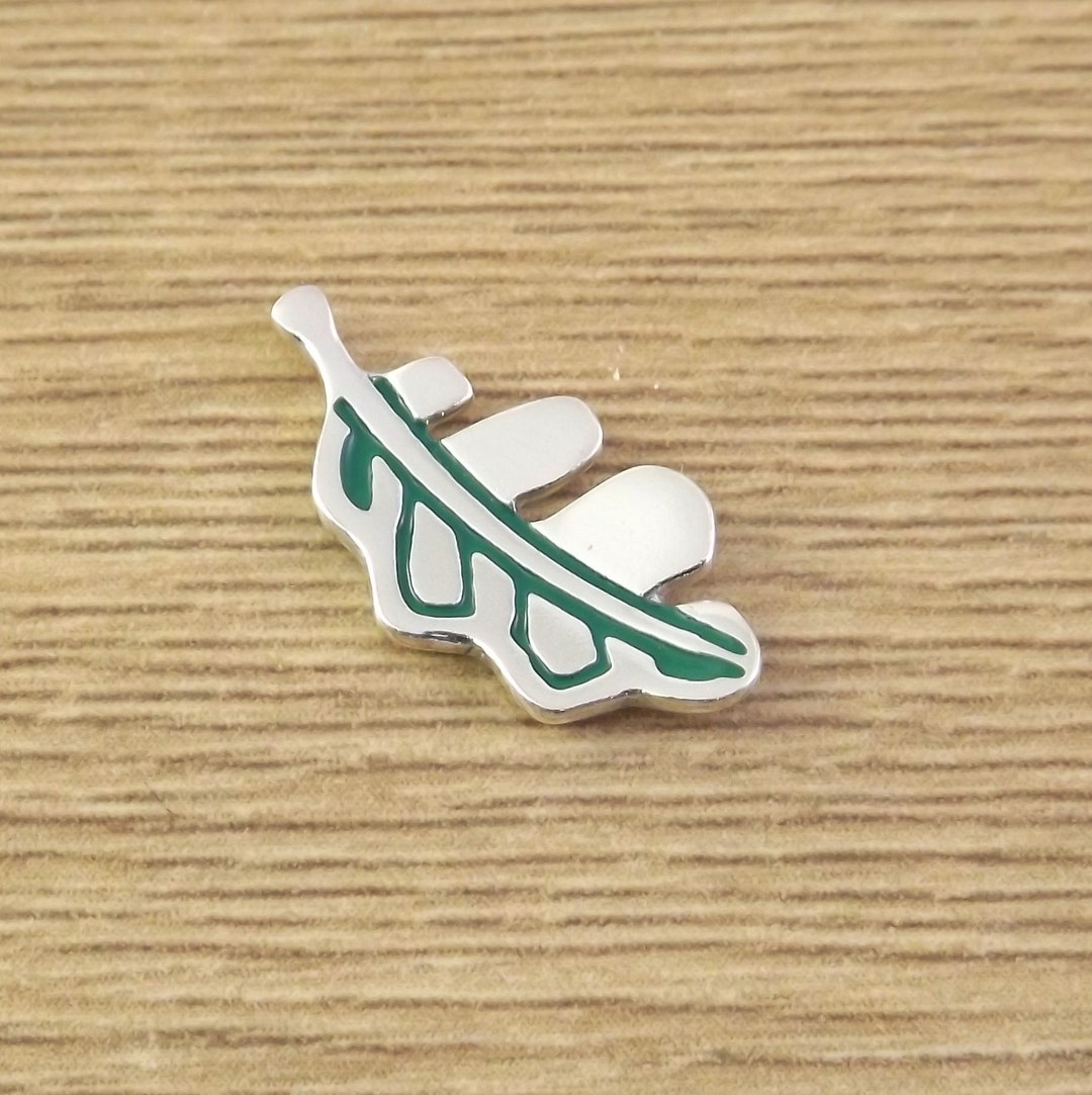 Oak Leaf Badge, Lapel Pin, Tie Tack Handmade From Sterling Silver - Etsy
