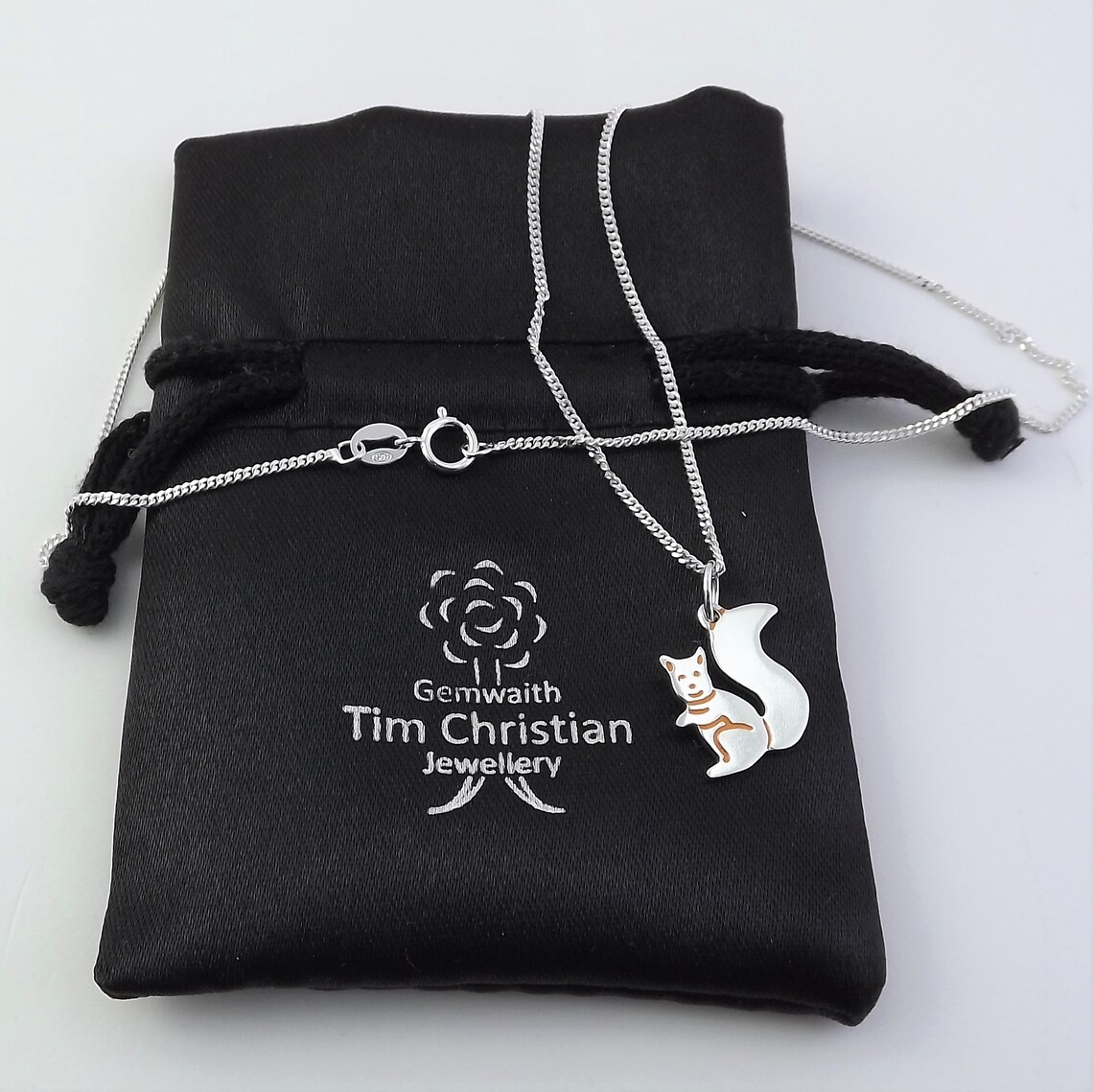 Squirrel pendant handmade from sterling silver | Etsy