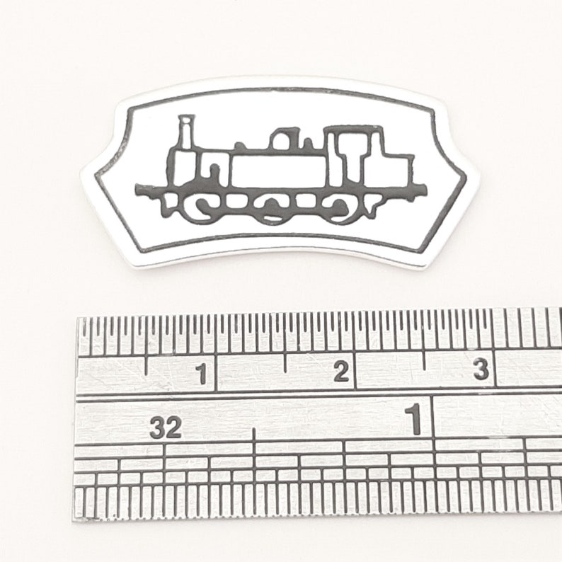 Steam Engine Tie Pin (headboard Design) Handmade From Sterling Silver ...