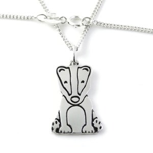 Badger Jewellery Set - Large Pendant and Drop Earrings, Handmade From ...