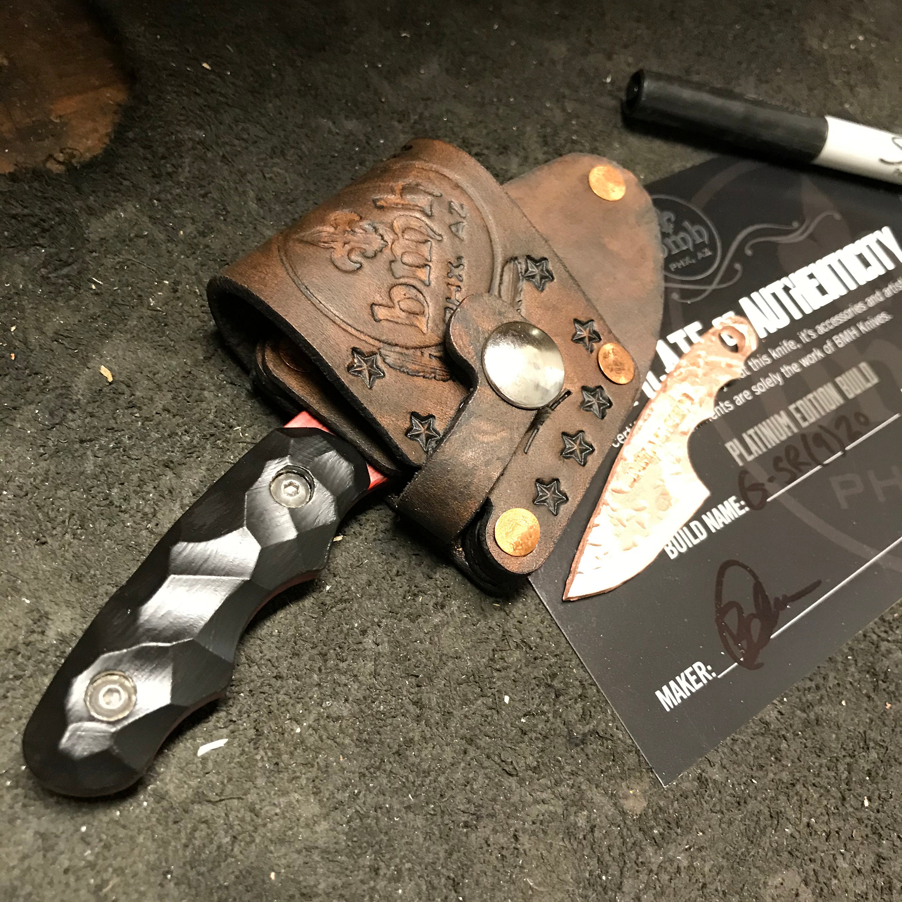 This is a Custom Hand Made Knife by BMH Knives the Hematic. Very Sharp ...