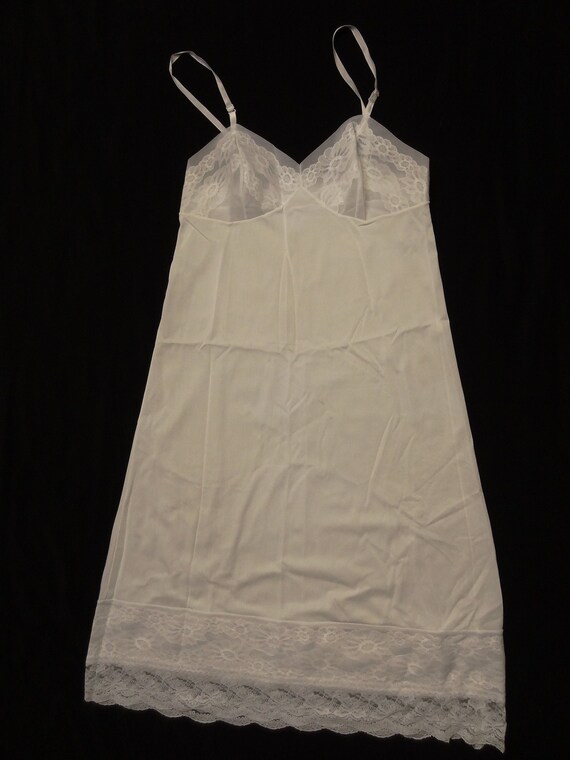 Vintage Full Slip White Sheer Vanity Fair Gem