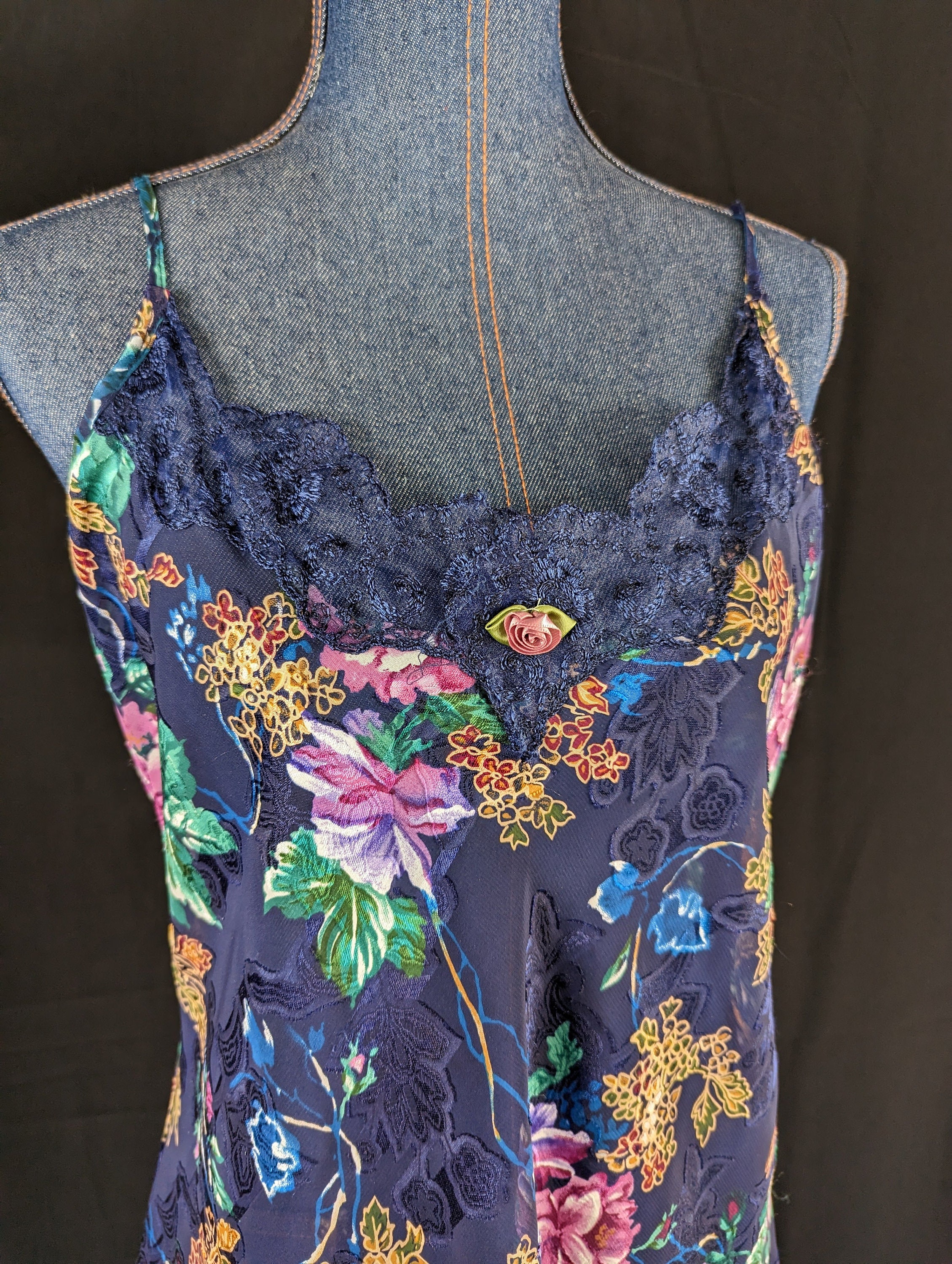 Vintage Slip Nightgown and Robe Set Floral Sheer Blue - Etsy