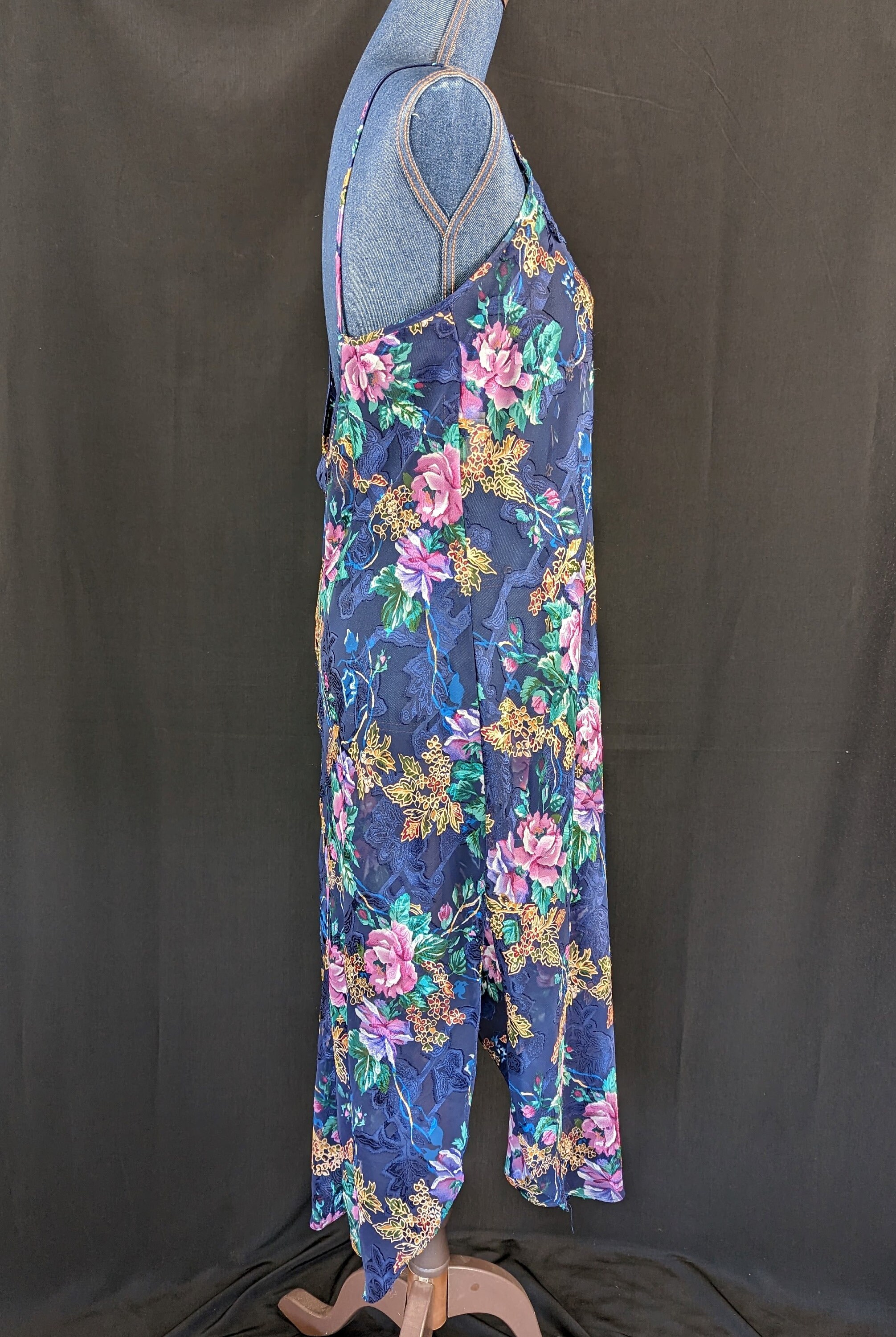 Vintage Slip Nightgown and Robe Set Floral Sheer Blue - Etsy