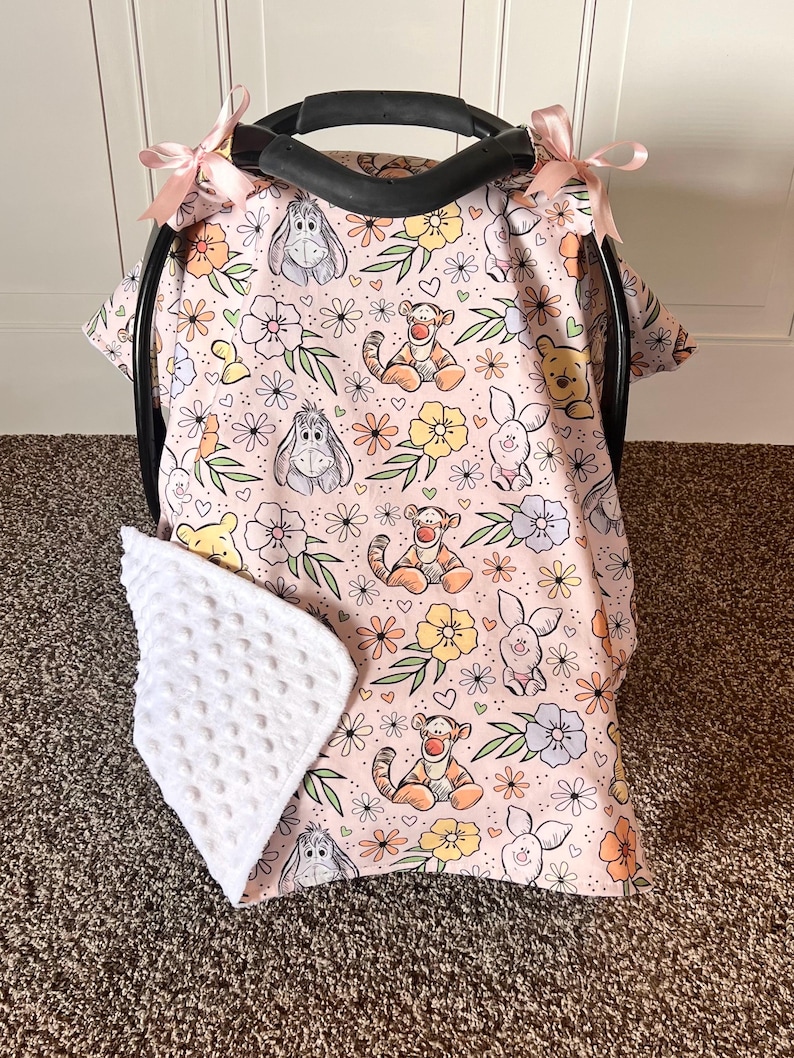 Winnie the Pooh and Friends Car Seat Cover Nursery Baby Gift Car Seat ...