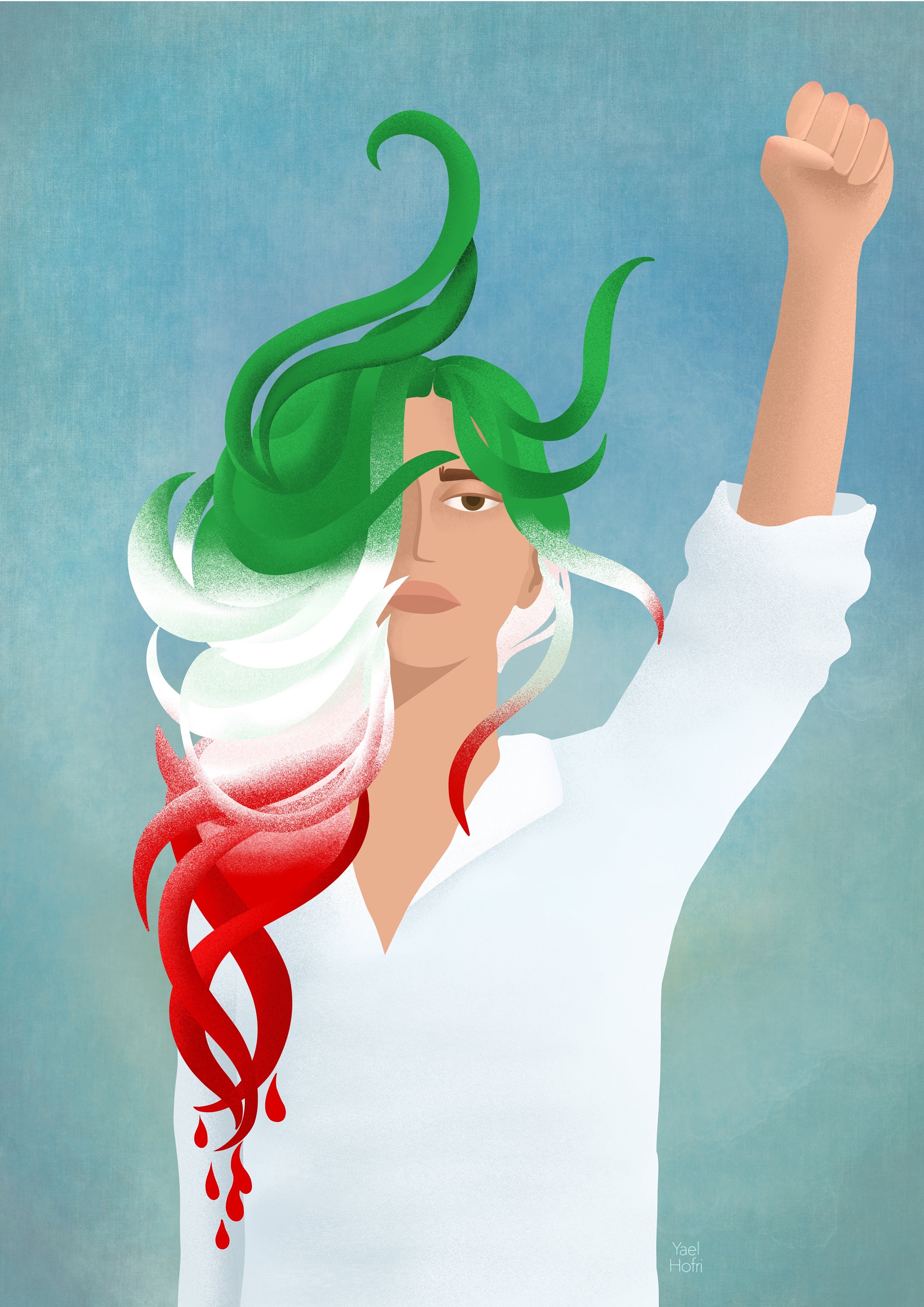 Women, Life, Freedom, Fine Art Print, Portrait, Iranian Woman, Wall ...