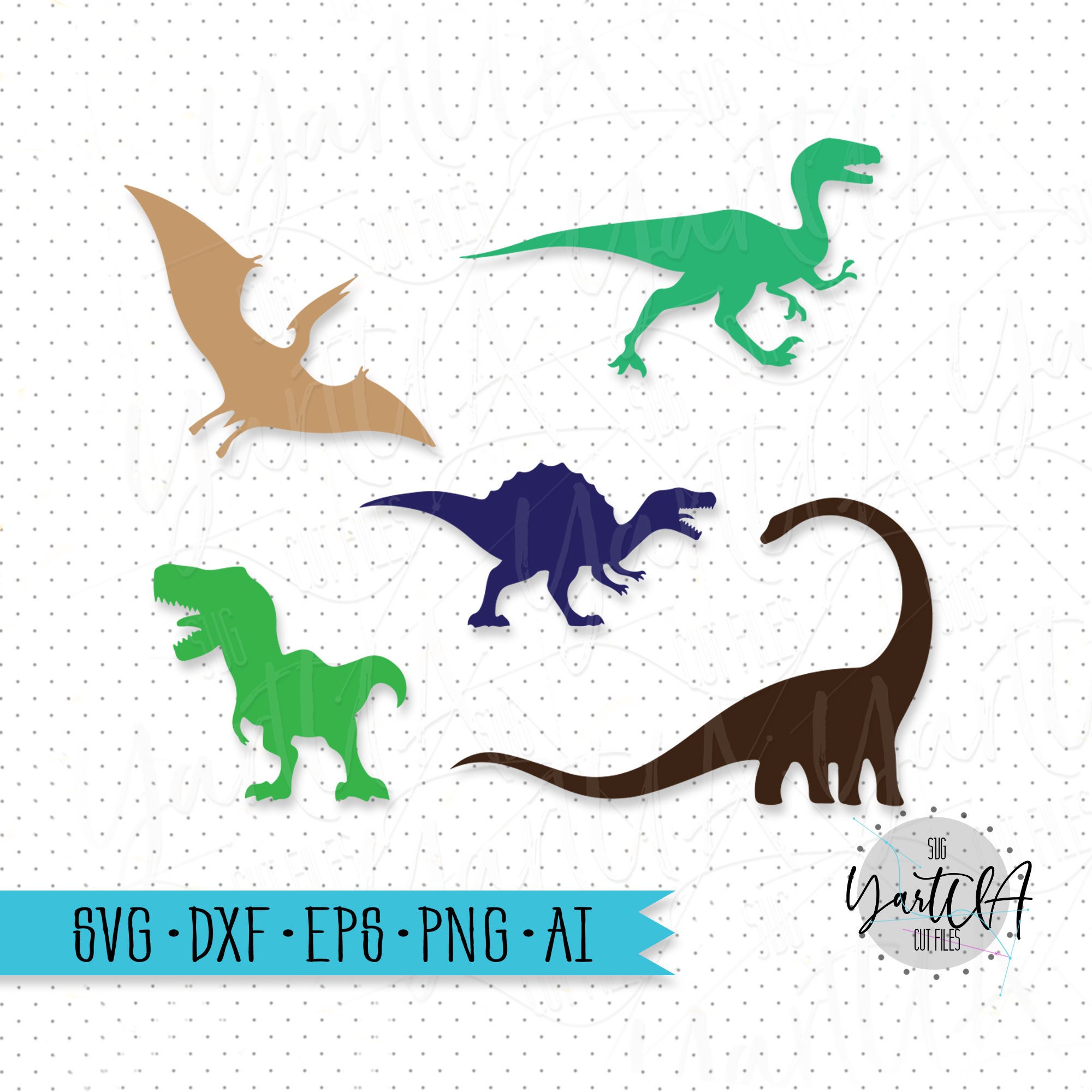 Brachiosaurus SVG Dinosaurs Bundle clipart Triceratops svg T-Rex SVG ...