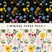 Vintage Flower Gallery Garden Digital Papers. Retro Floral Scrapbook ...