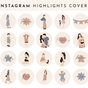 Motherhood Instagram Highlight Icons Templates. Mom Life Instagram ...