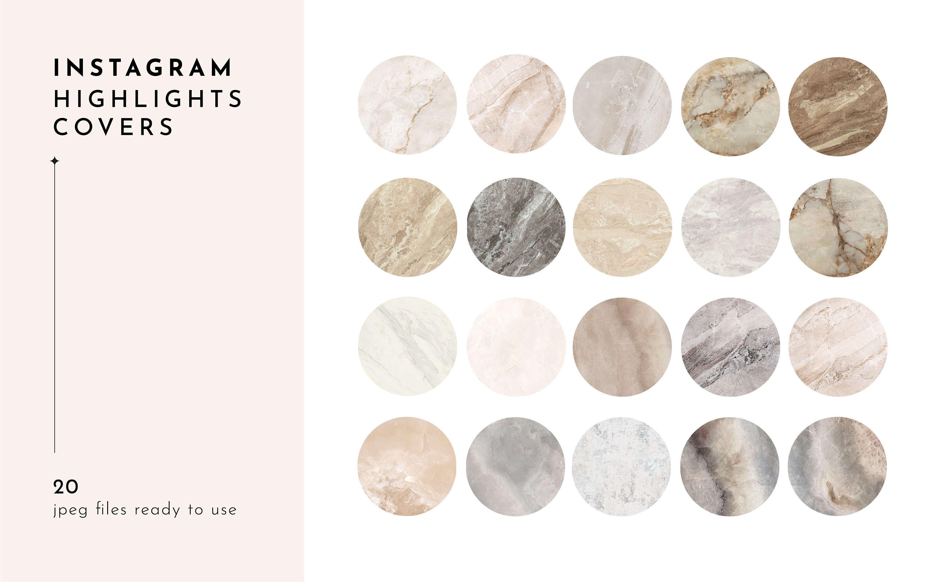 Marble Instagram Highlight Covers. Natural Stones Texture Instagram ...