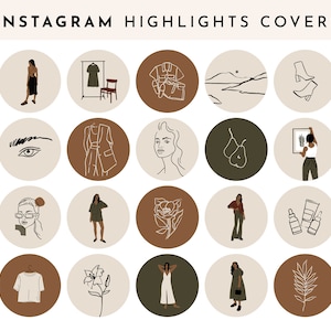 Influencer Instagram Story Highlight Icons. Beauty Stylist Woman Blog ...