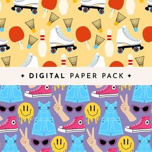 Groovy Retro Patterns. Retro Smiley Face Seamless Pattern Bundle ...