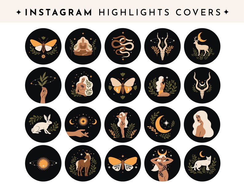 Celestial Instagram Highlight Icons. Mystic Instagram Story - Etsy