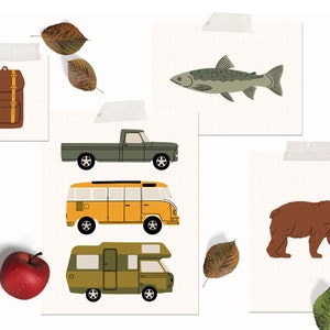 Travel Vector Clipart Set. Camping Nature Clip Art Bundle. Adventure ...