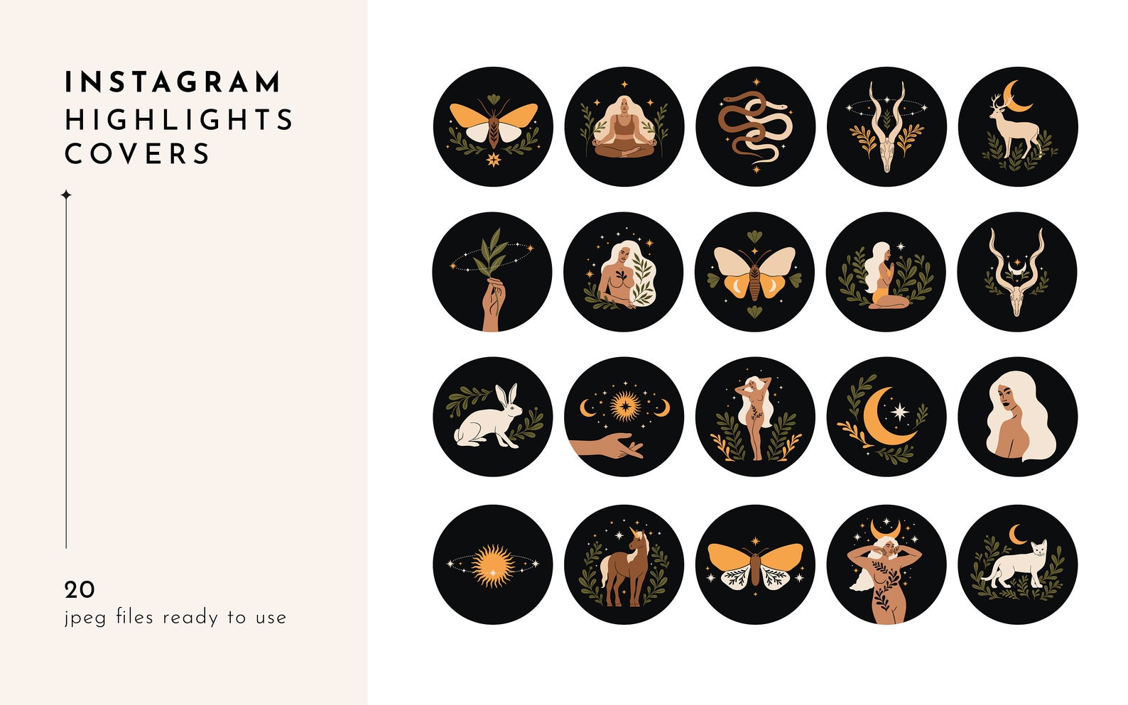 Celestial Instagram Highlight Icons. Mystic Instagram Story - Etsy