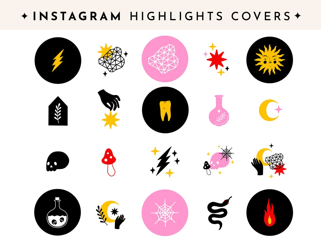 Celestial Instagram Highlight Icons. Mystic Instagram Story Covers ...