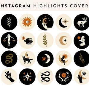 Celestial Instagram Highlight Icons. Mystic Instagram Story Covers ...