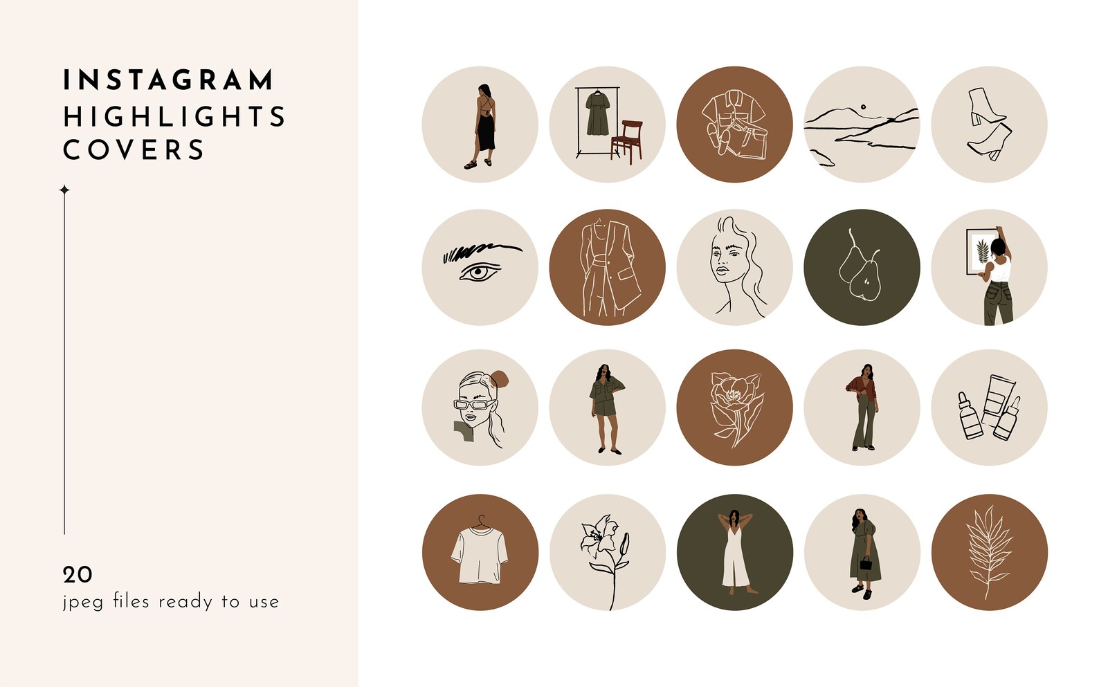 Influencer Instagram Story Highlight Icons. Beauty Stylist Woman Blog ...