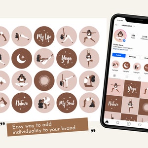 Yoga Instagram Story Covers Template. Health and Wellness Instagram ...