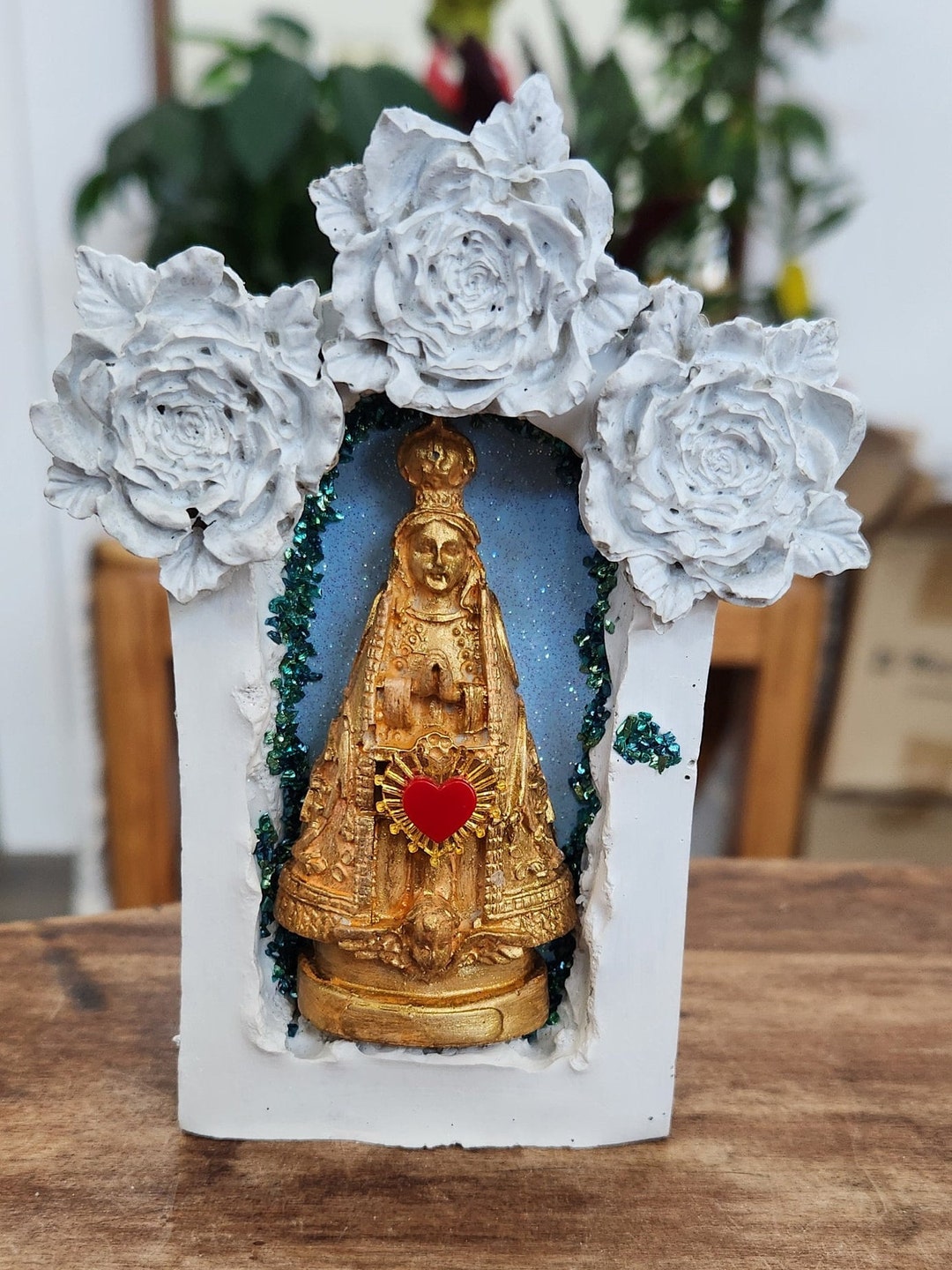 Concrete Shrine Virgin Mary - Etsy