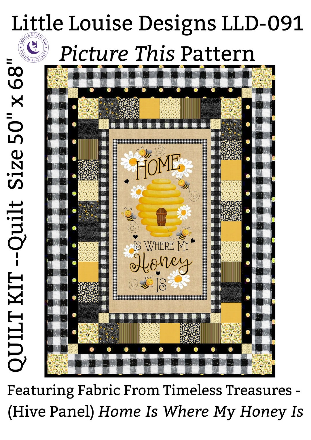 Beginner Bee Hive Quilt Kit Timeless Treasures Home is Where - Etsy