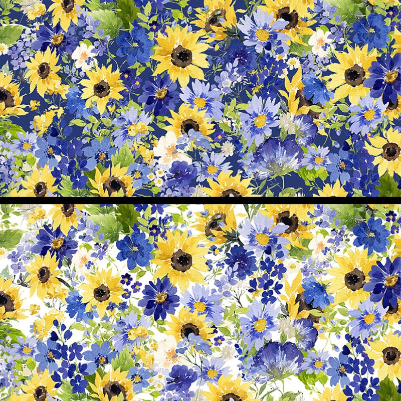 Sunflower Fabric by the Yard - Etsy
