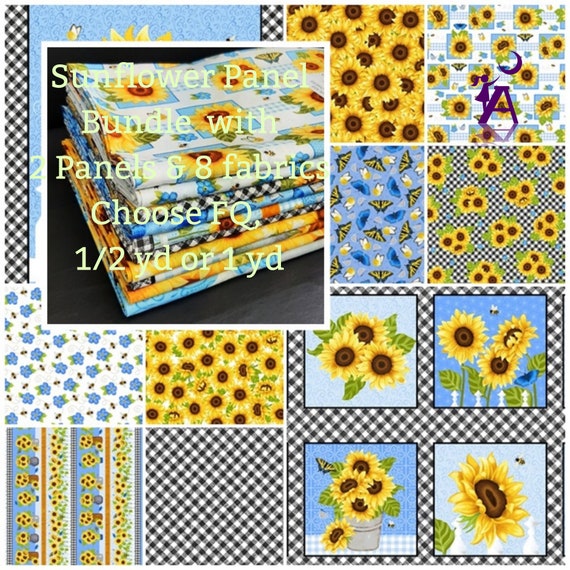 Sunny Sunflowers by Studio E Fabric Bundle FQ Bundle Fabric | Etsy