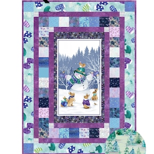 Flurry Friends DIY Easy Beginner Quilt Kit With Tonga Batiks Frost ...