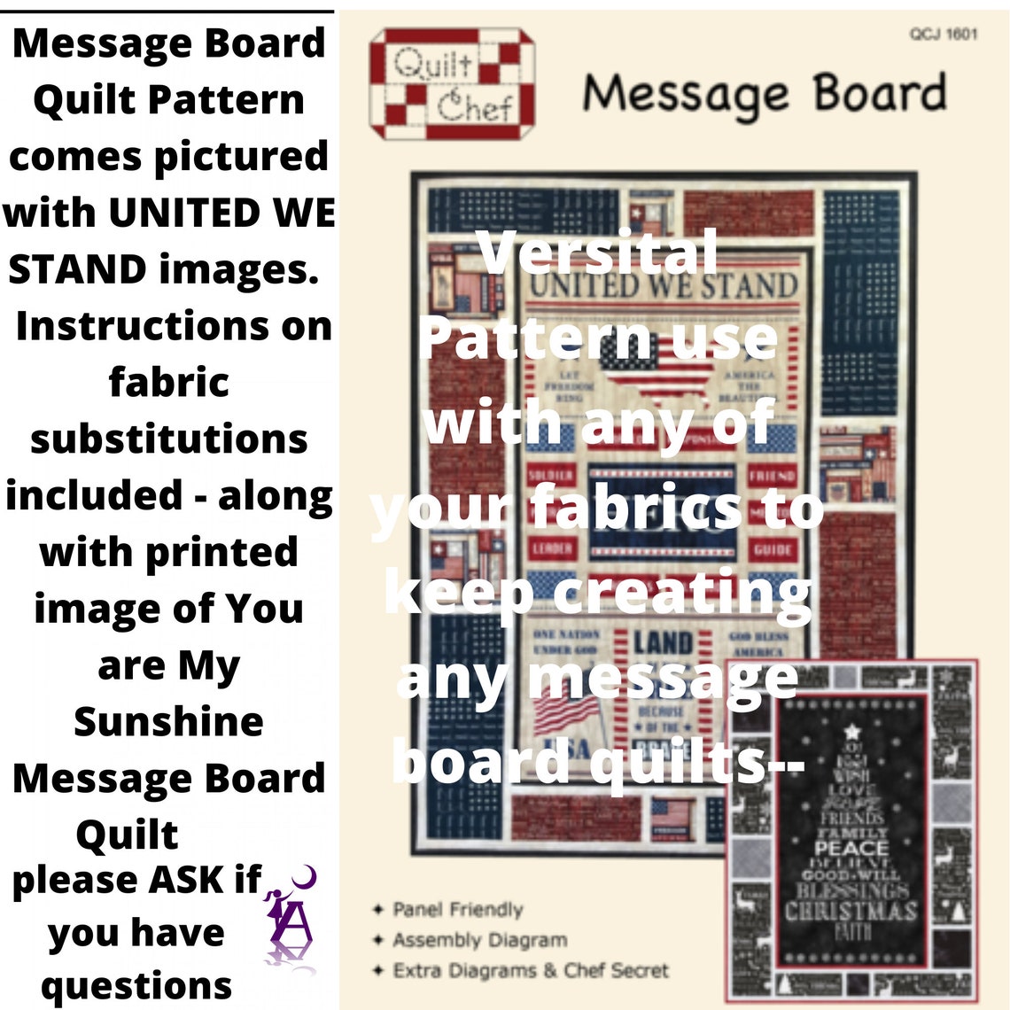 Message Board Quilt Kit You are my Sunshine by Timeless | Etsy