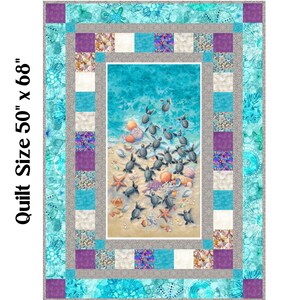 Race to Safety Baby Sea Turtle Panel Quilt Kit From Elizabeth's Studio ...